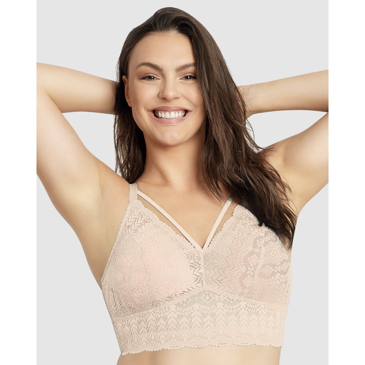 Buy Mia Wireless Longline Lace Bralette - Parfait | Style Gallery